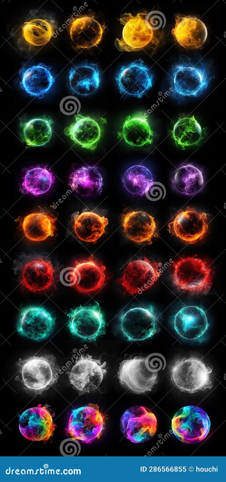 Colorful Magic Sphere Mega Pack. Explosion. Flames. Alchemy Glow ...