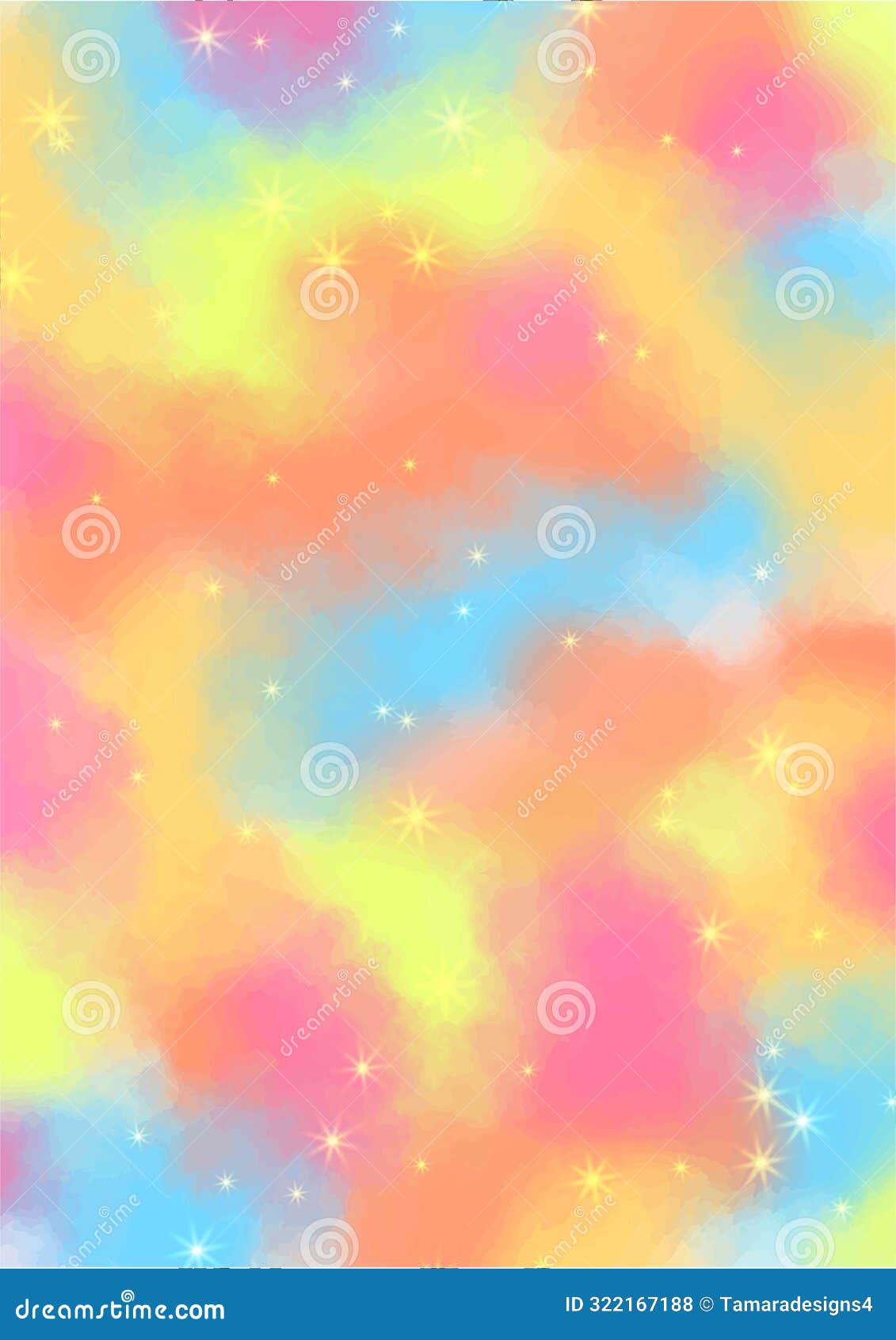 Colorful Magical Pastel Paint Abstract Background Stock Vector ...