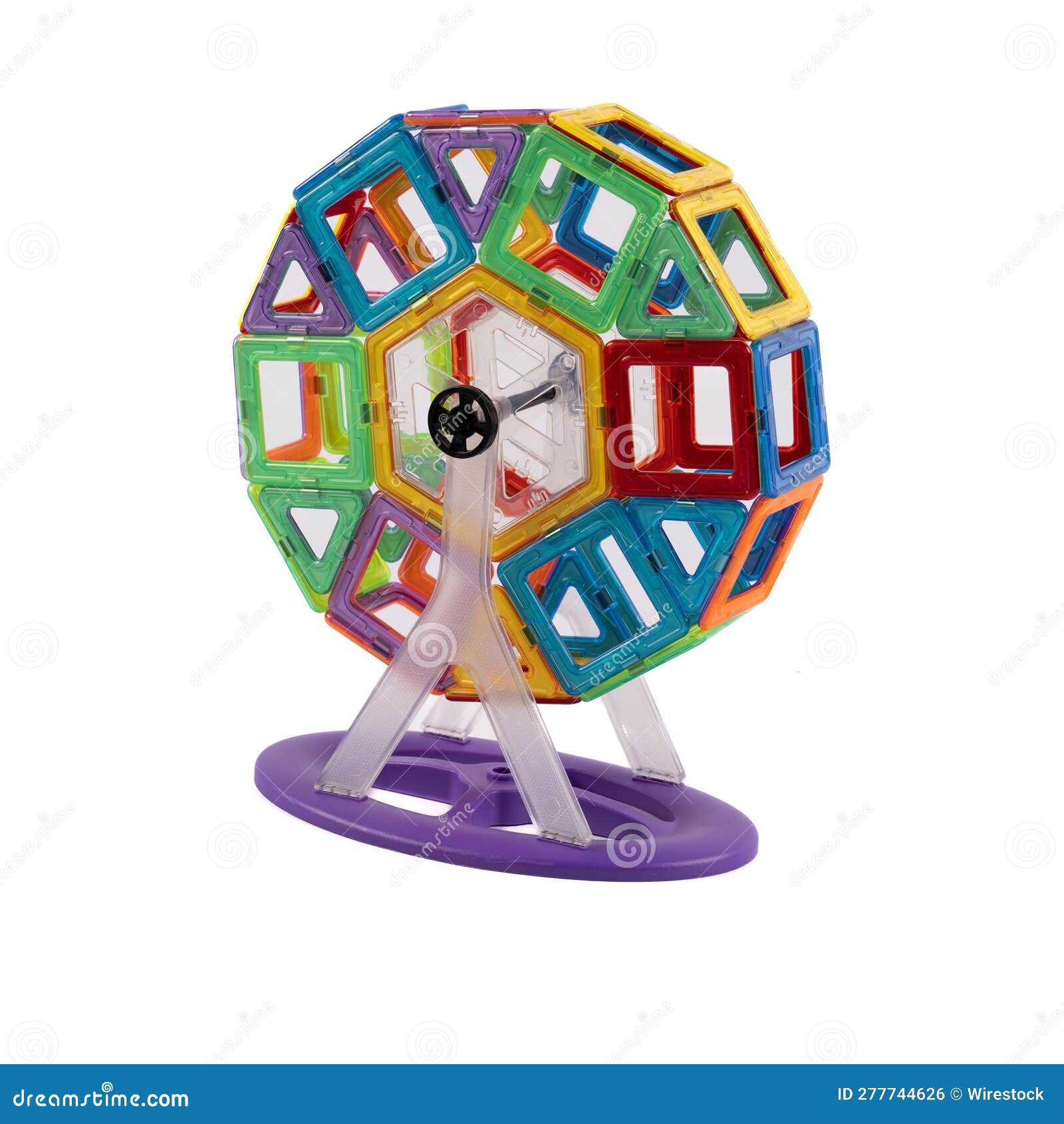 Colorful Magnetic Building Constructor Ferris Wheel Isolated on a White ...