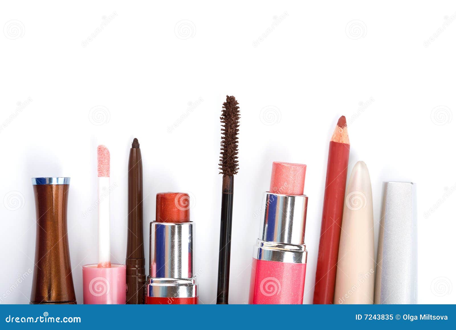 Colorful Makeup Collection Isolated Stock Image - Image of modern ...