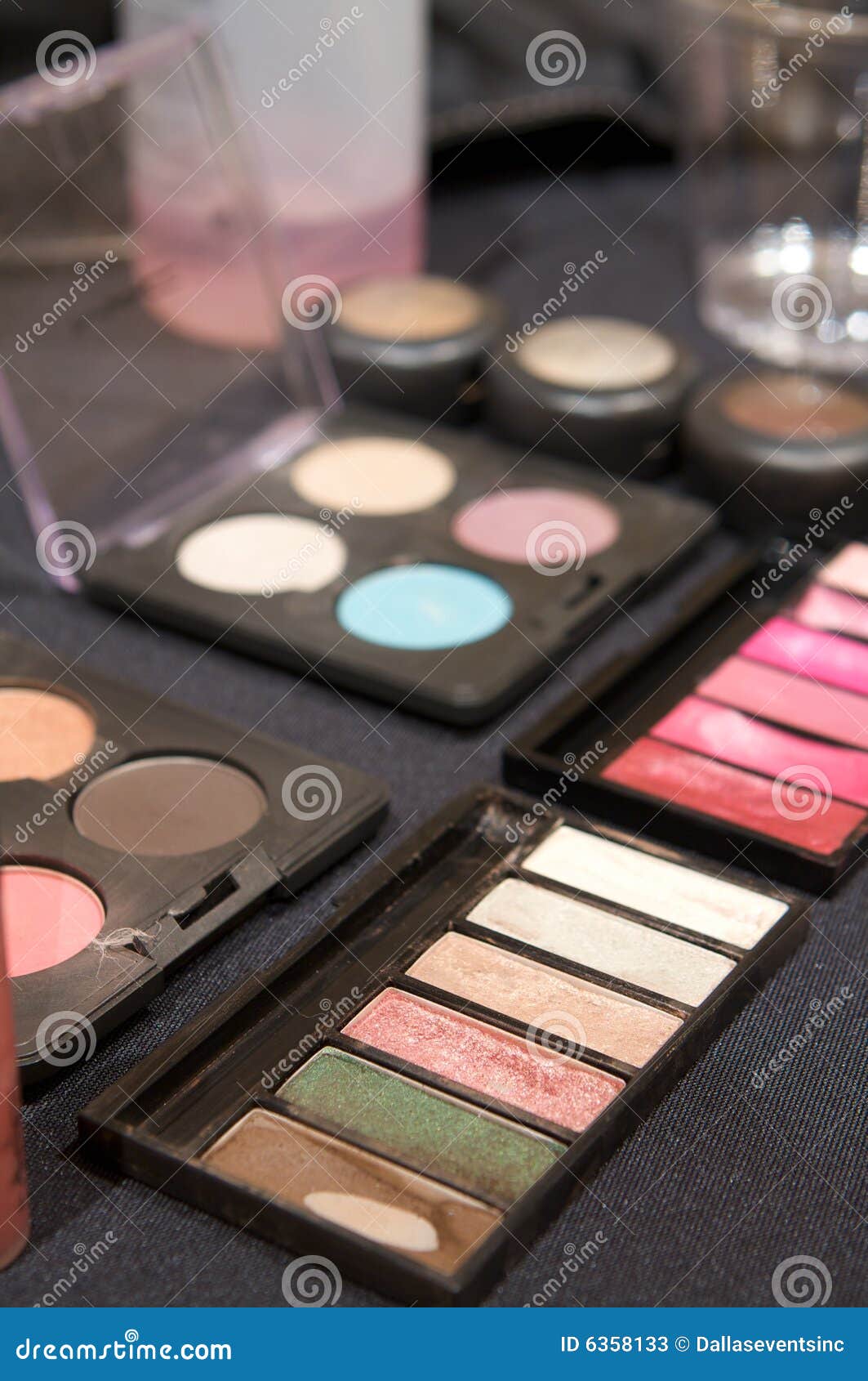 Colorful makeup palettes stock image. Image of contrast - 6358133