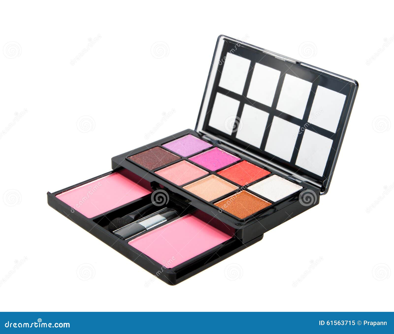 Colorful Makeup Set Isolated on White Background Stock Image - Image of ...