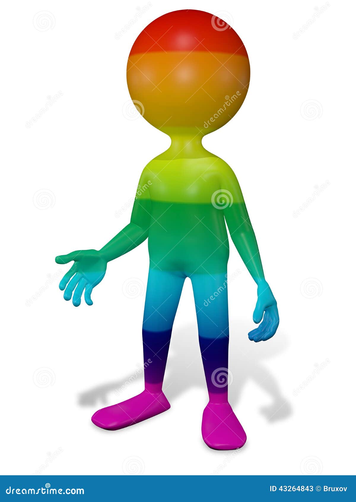 Colorful man stock illustration. Illustration of paint - 43264843