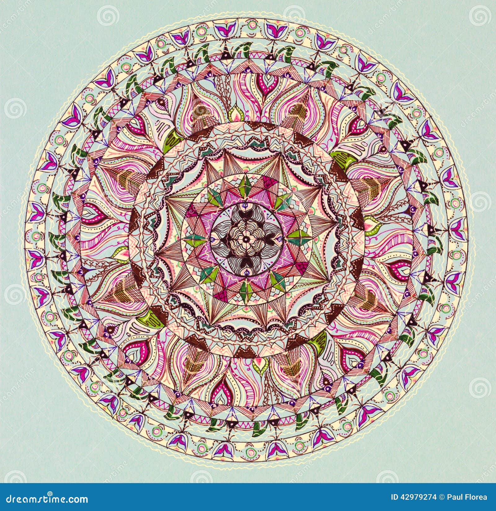 Colorful mandala design stock illustration. Illustration of mandala ...