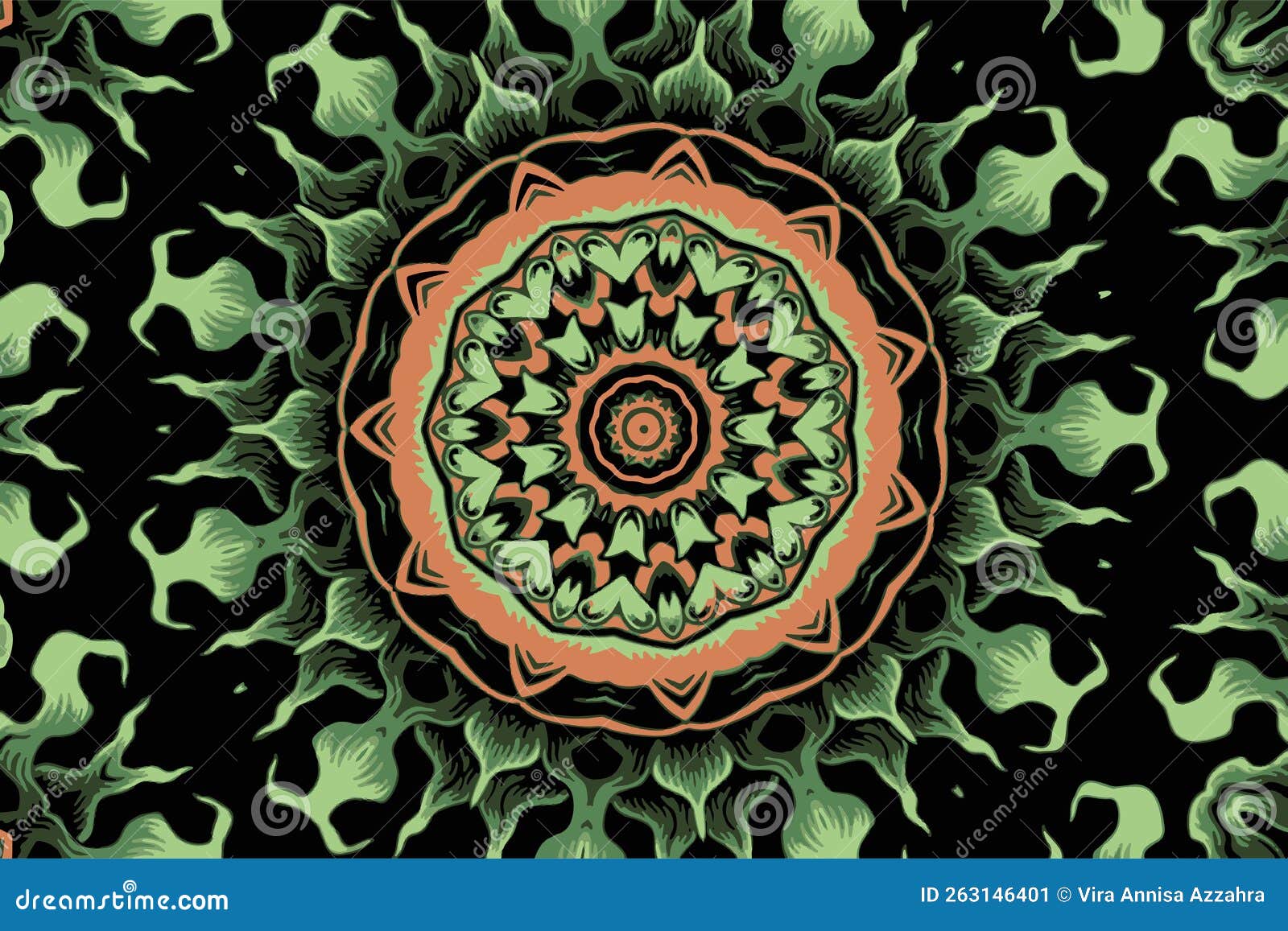 Colorful Mandala Frame Border Abstract Geometry Stock Vector ...