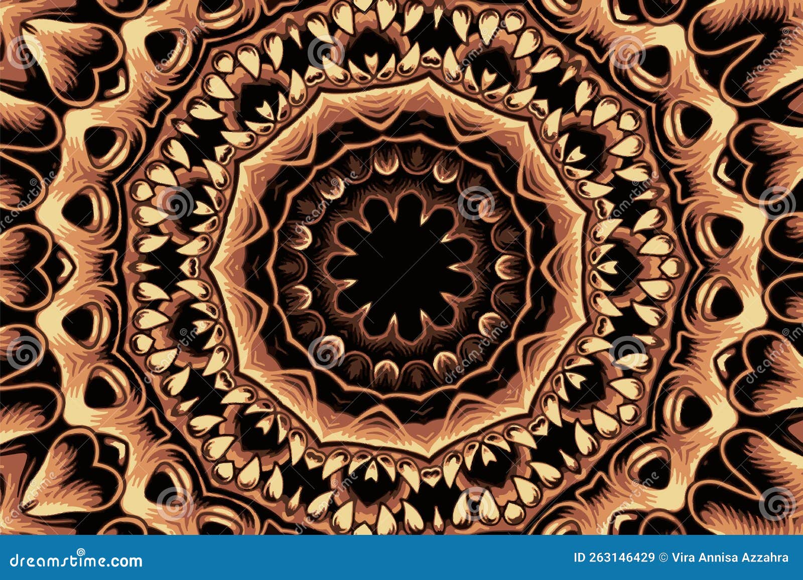 Colorful Mandala Frame Border Abstract Geometry Stock Vector ...