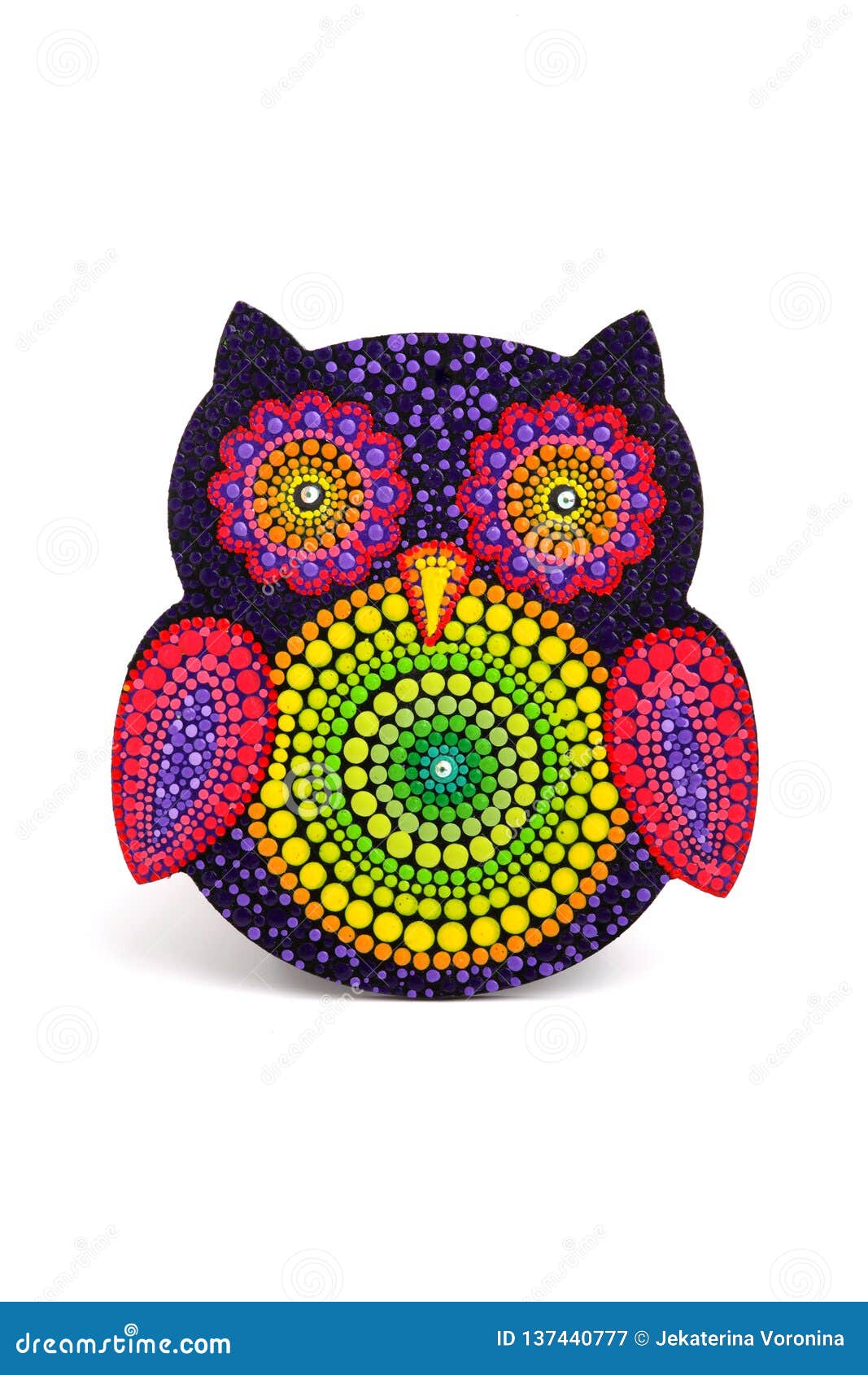 Colorful mandala owl stock image. Image of colorful - 137440777