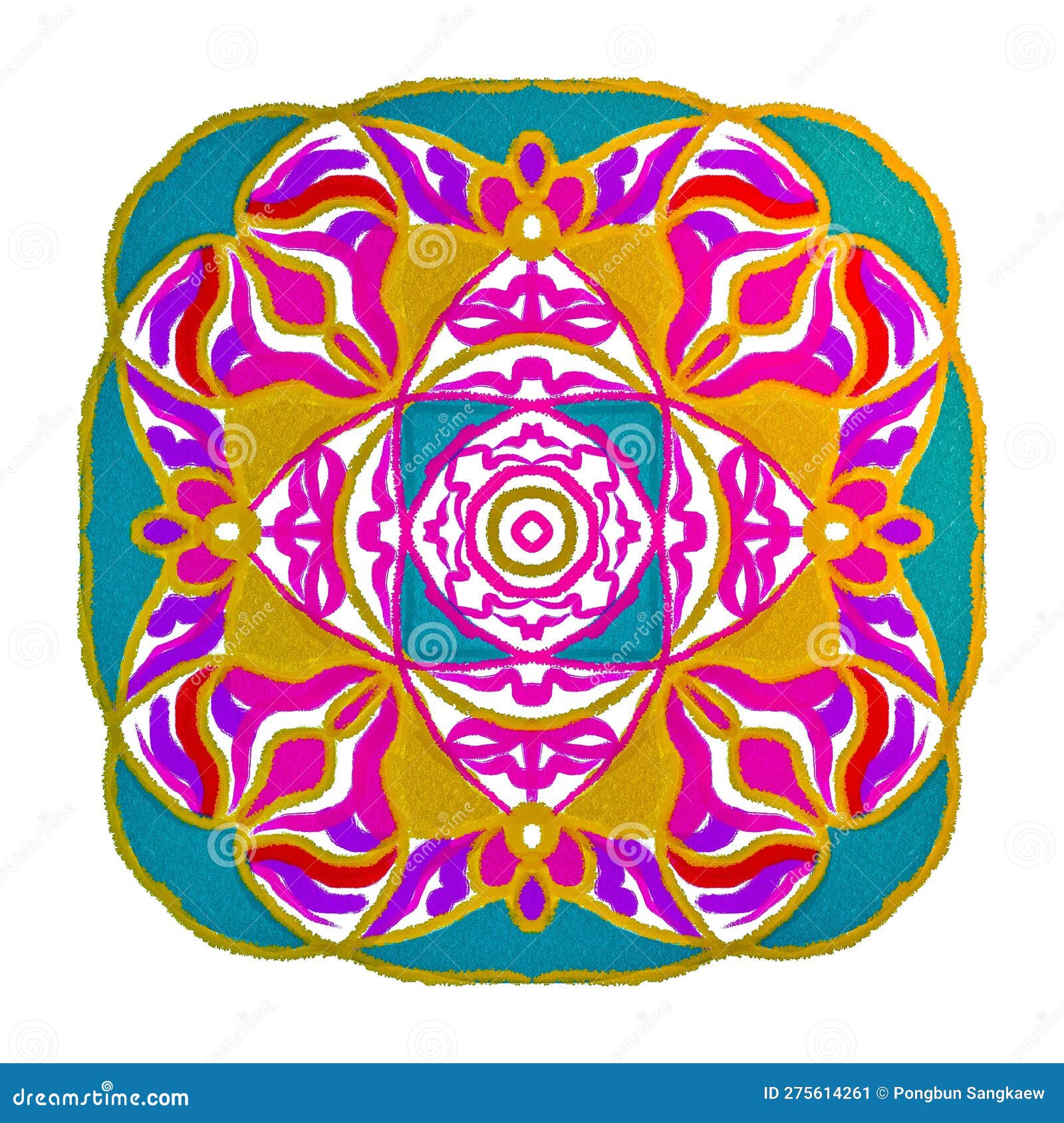 Colorful Mandala Pattern Design Illustration Stock Illustration ...