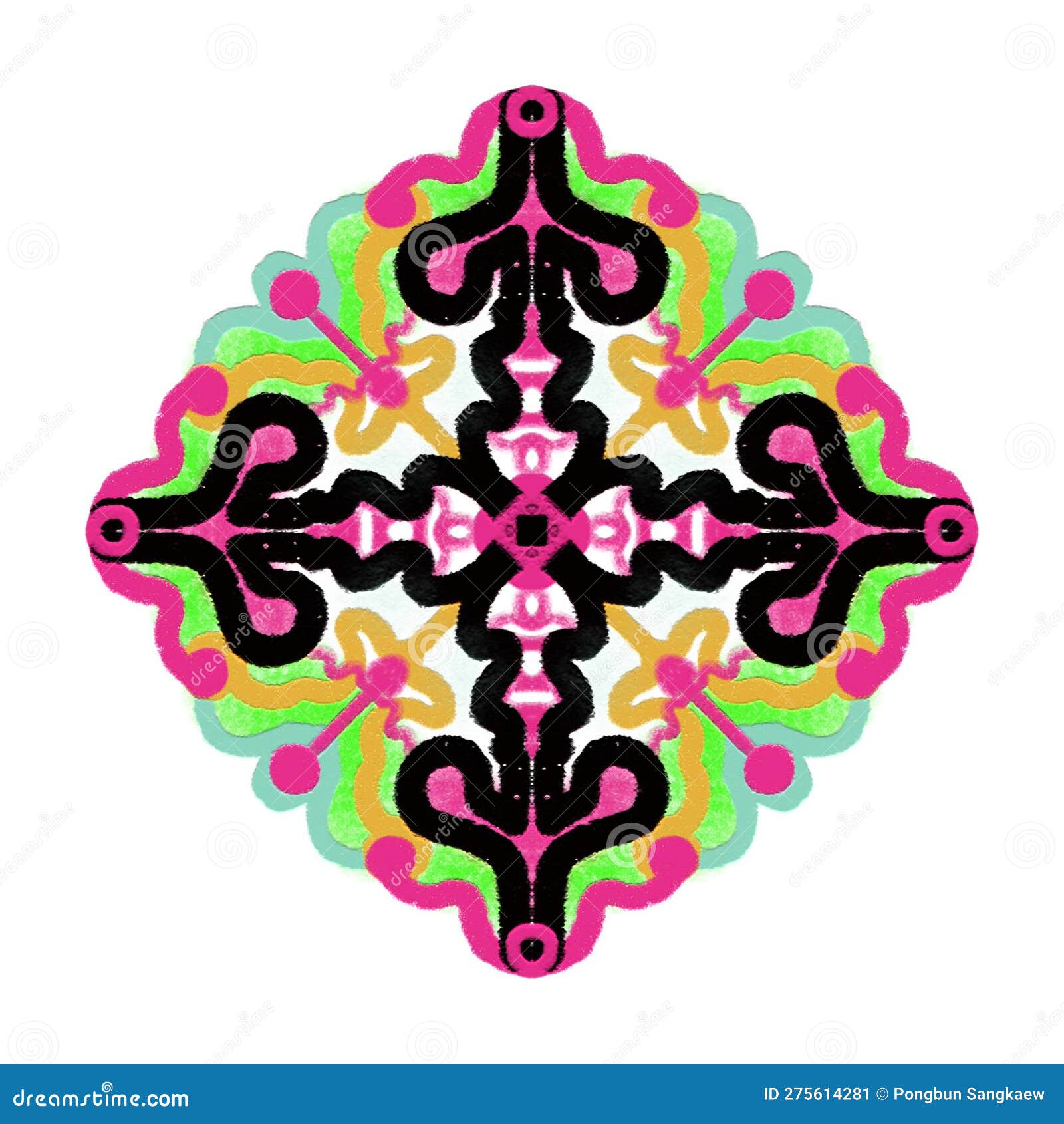 Colorful Mandala Pattern Design Illustration Stock Illustration ...
