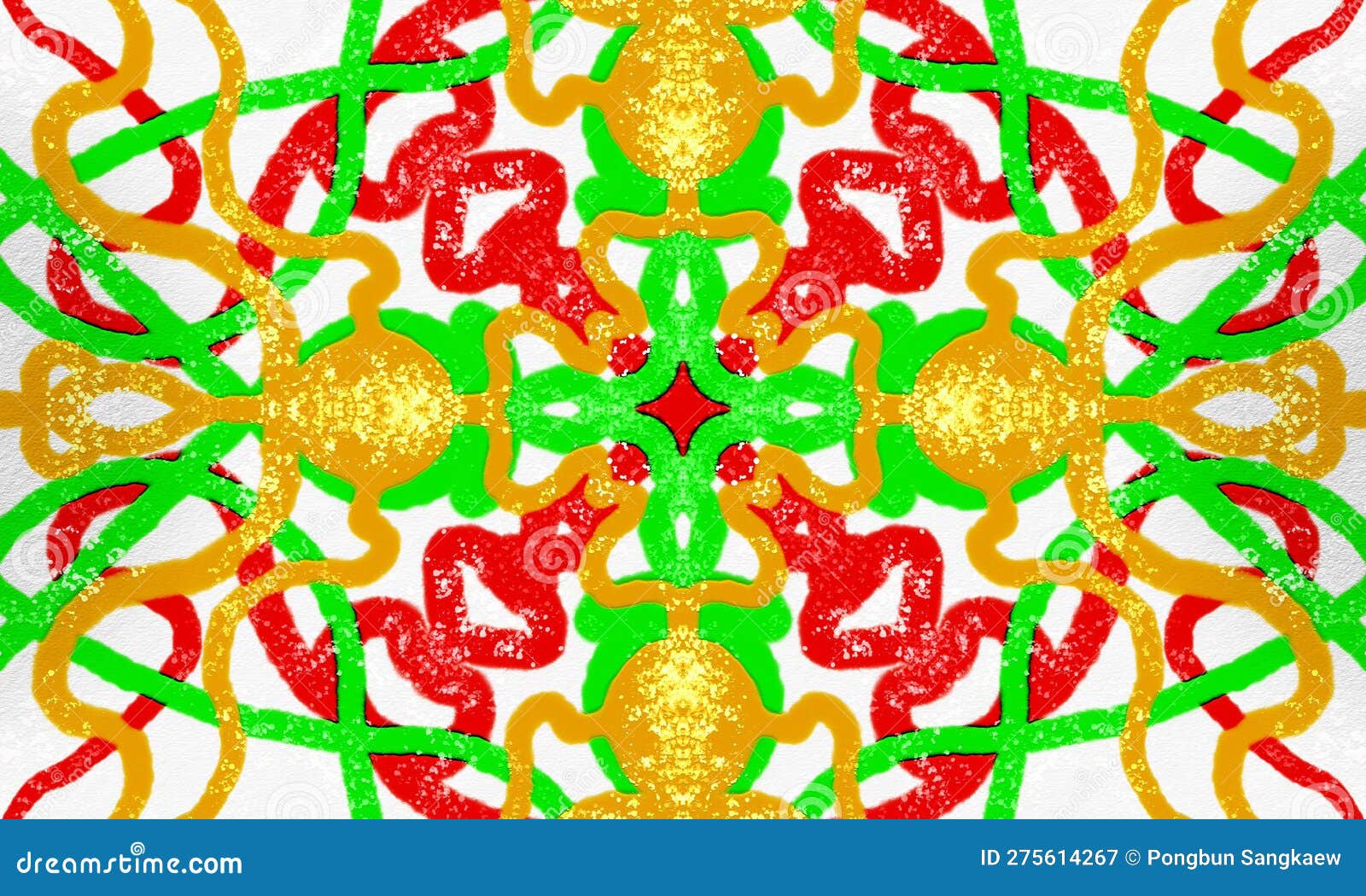 Colorful Mandala Pattern Design Illustration Reggae Color Style Stock ...