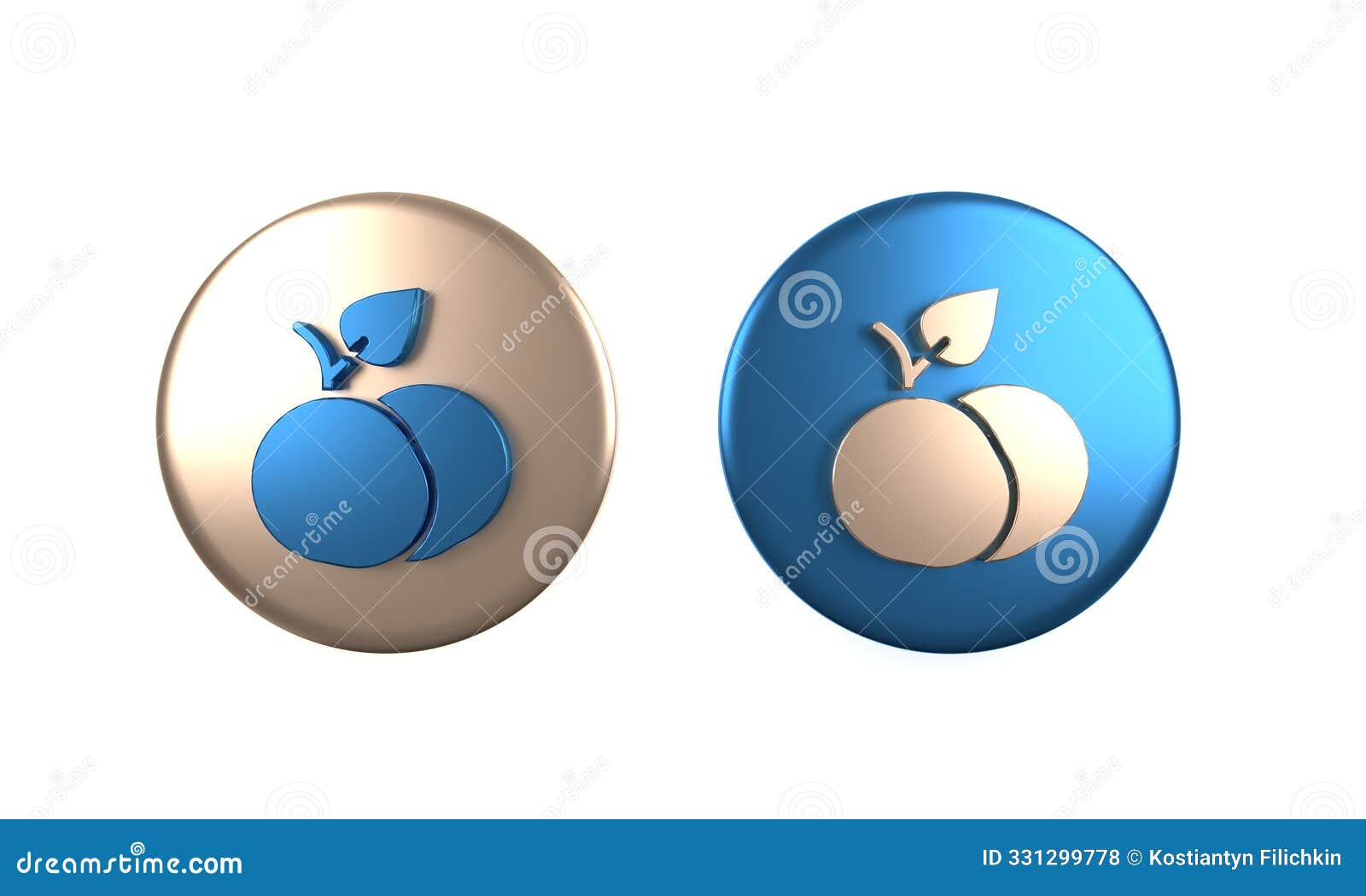 Colorful Mango Fruit Icon Isolated on White Background. Circle Button ...