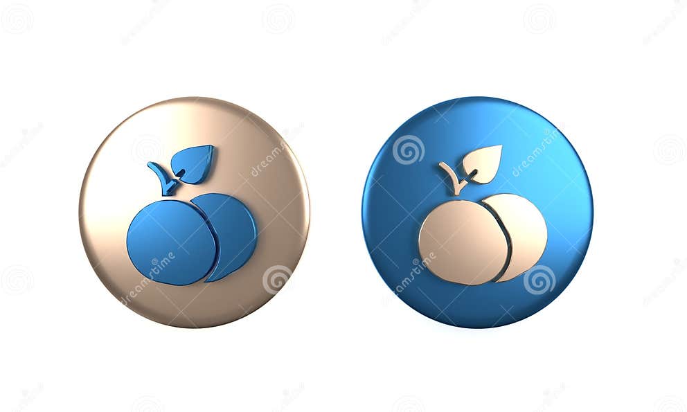 Colorful Mango Fruit Icon Isolated on White Background. Circle Button ...
