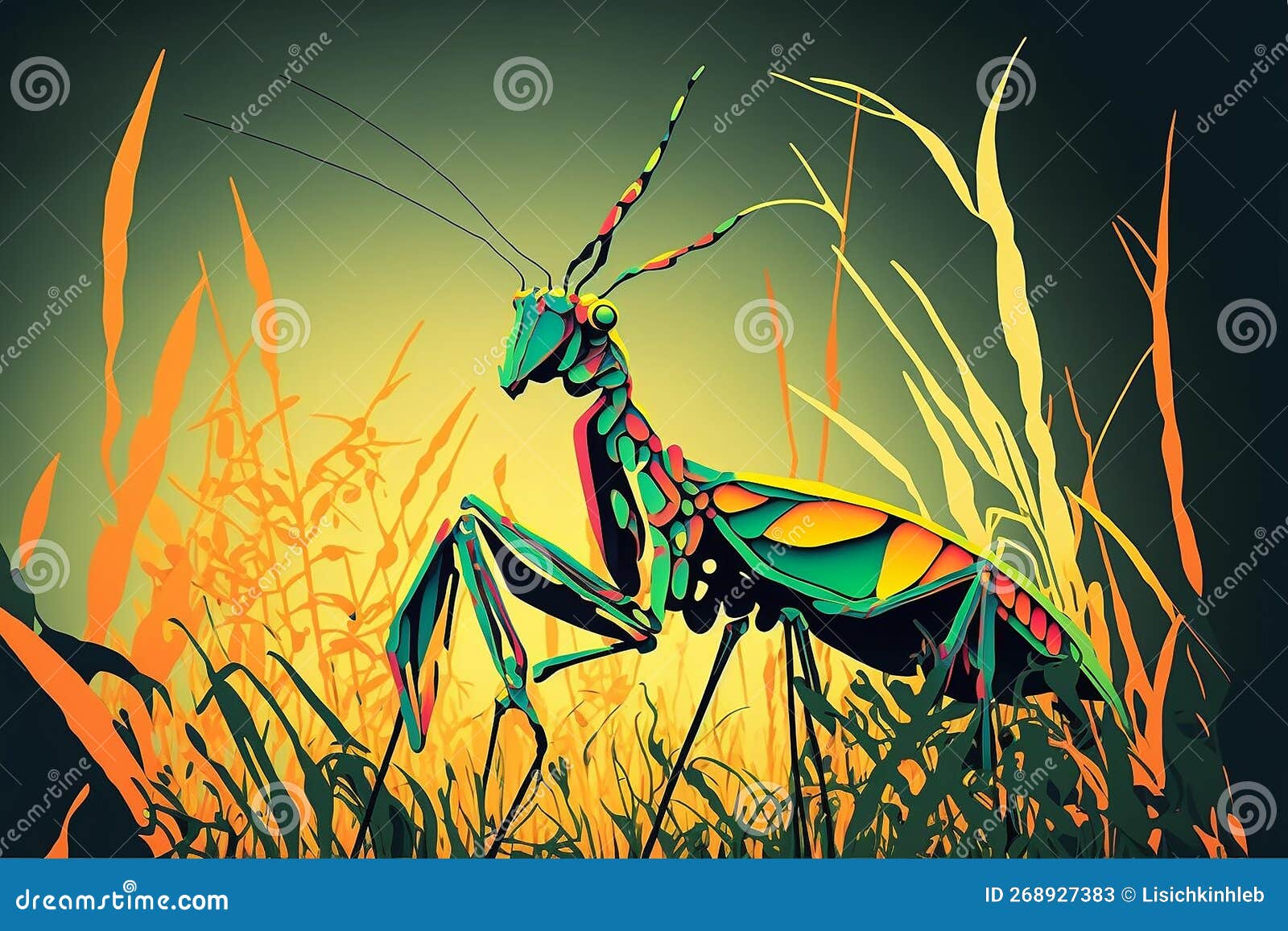Colorful Mantis Created with Generative Ai Technology Stock ...
