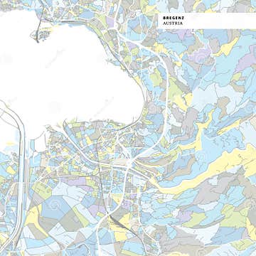 Colorful Map of Bregenz, Austria Stock Vector - Illustration of bregenz ...