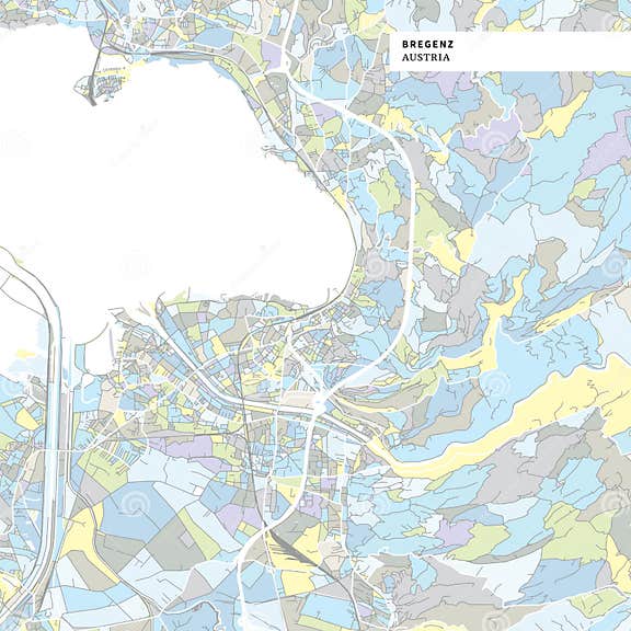 Colorful Map of Bregenz, Austria Stock Vector - Illustration of bregenz ...