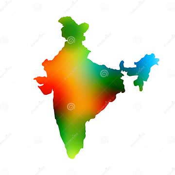 Colorful map of india stock vector. Illustration of asia - 32420458