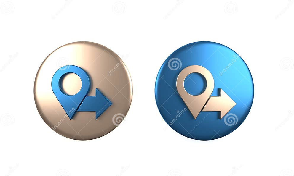 Colorful Map Pin Icon Isolated on White Background. Navigation, Pointer ...