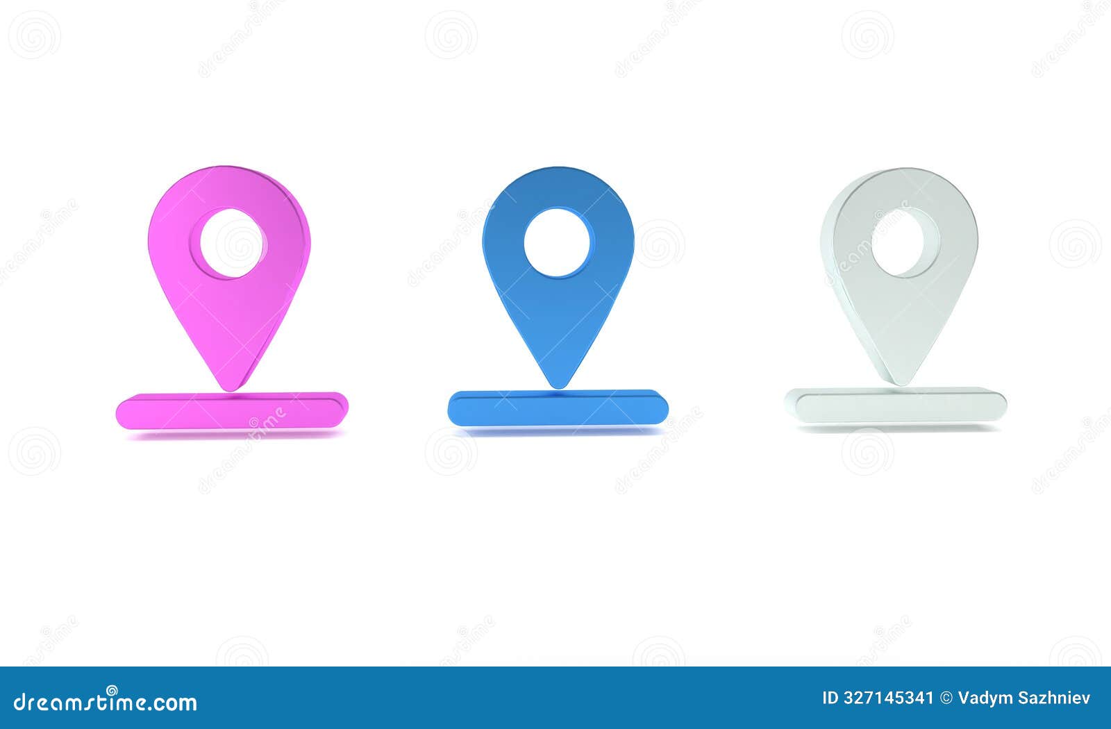 Colorful Map Pin Icon Isolated on White Background. Navigation, Pointer ...