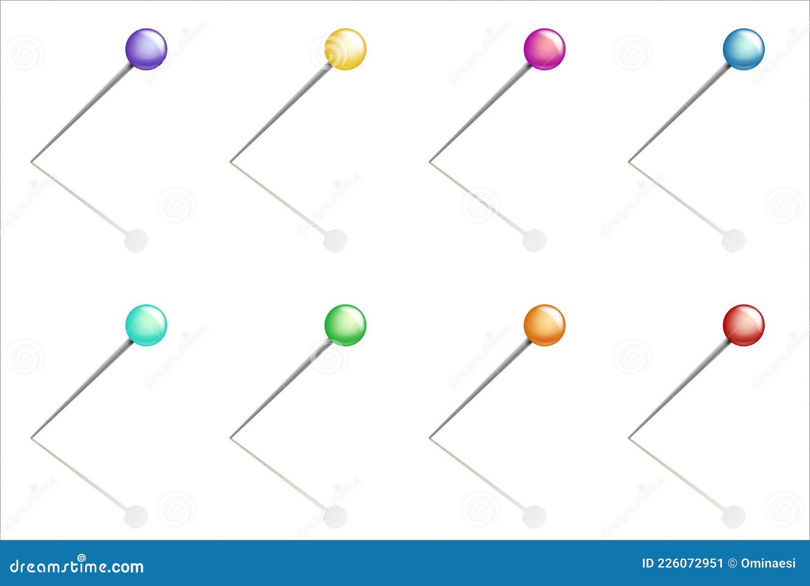 Colorful Map Pins Multicolor Paper Attach Needle Holder Note Pointer ...