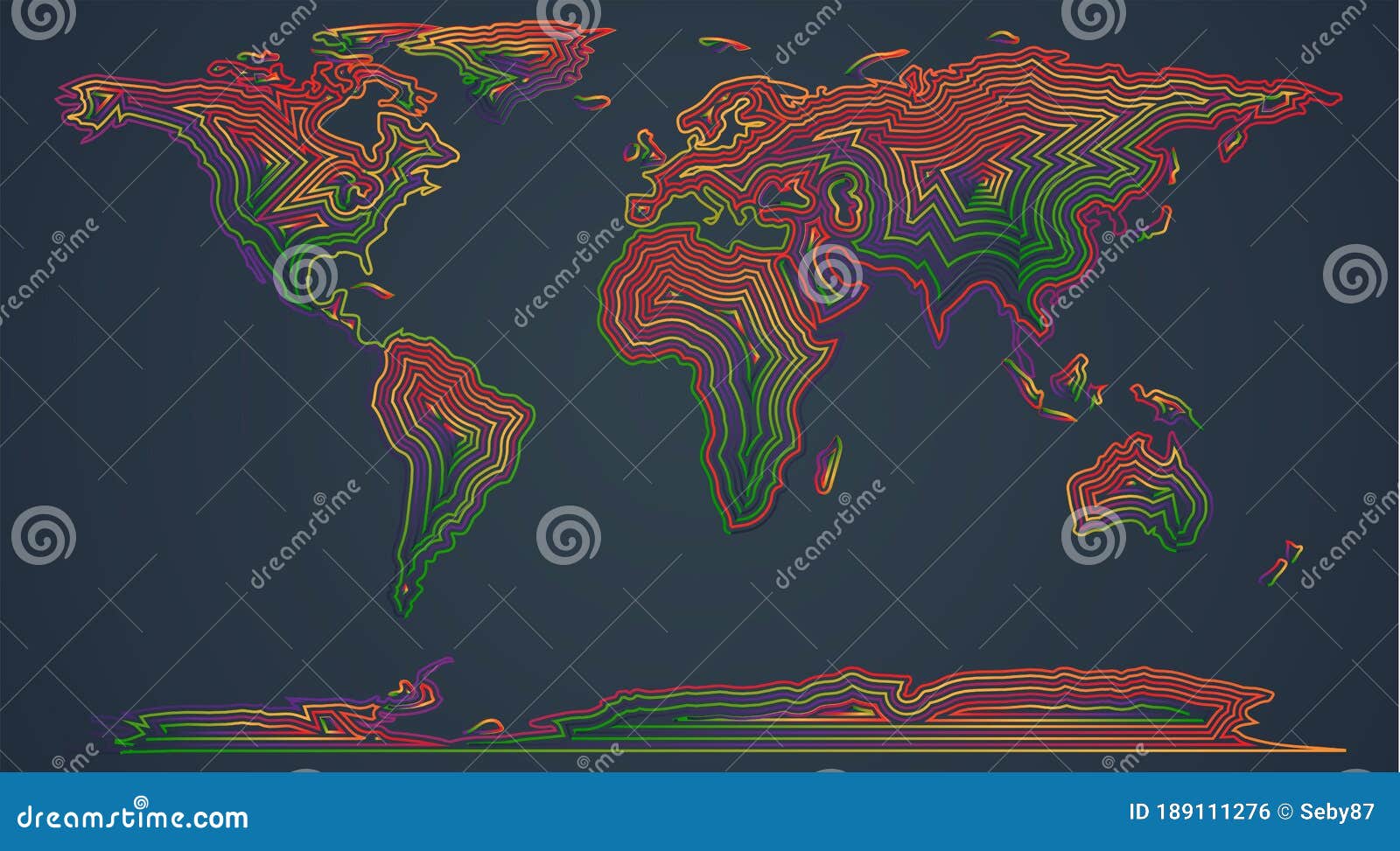 Colorful Map of the World, Vector Illustration Stock Vector ...
