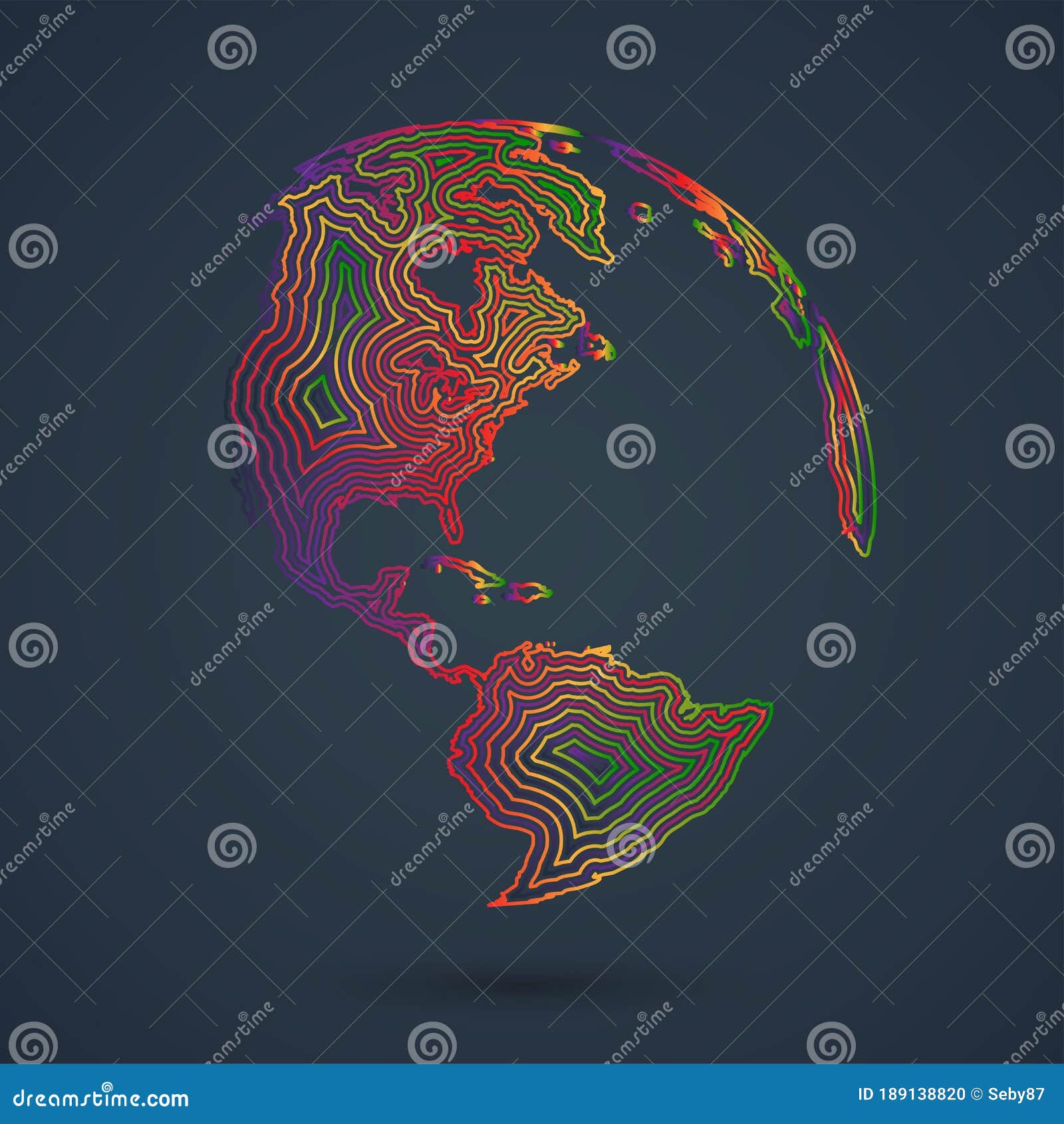 Colorful Map of the World, Vector Illustration Stock Vector ...
