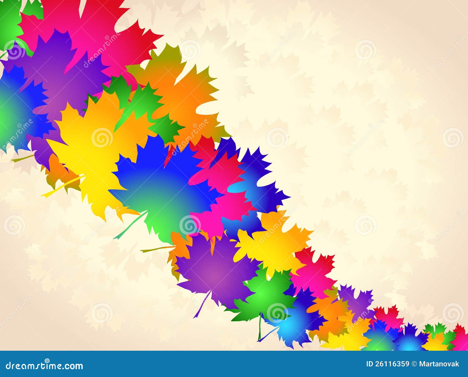 Colorful Maple Leaves - Abstract Background Stock Vector - Illustration ...