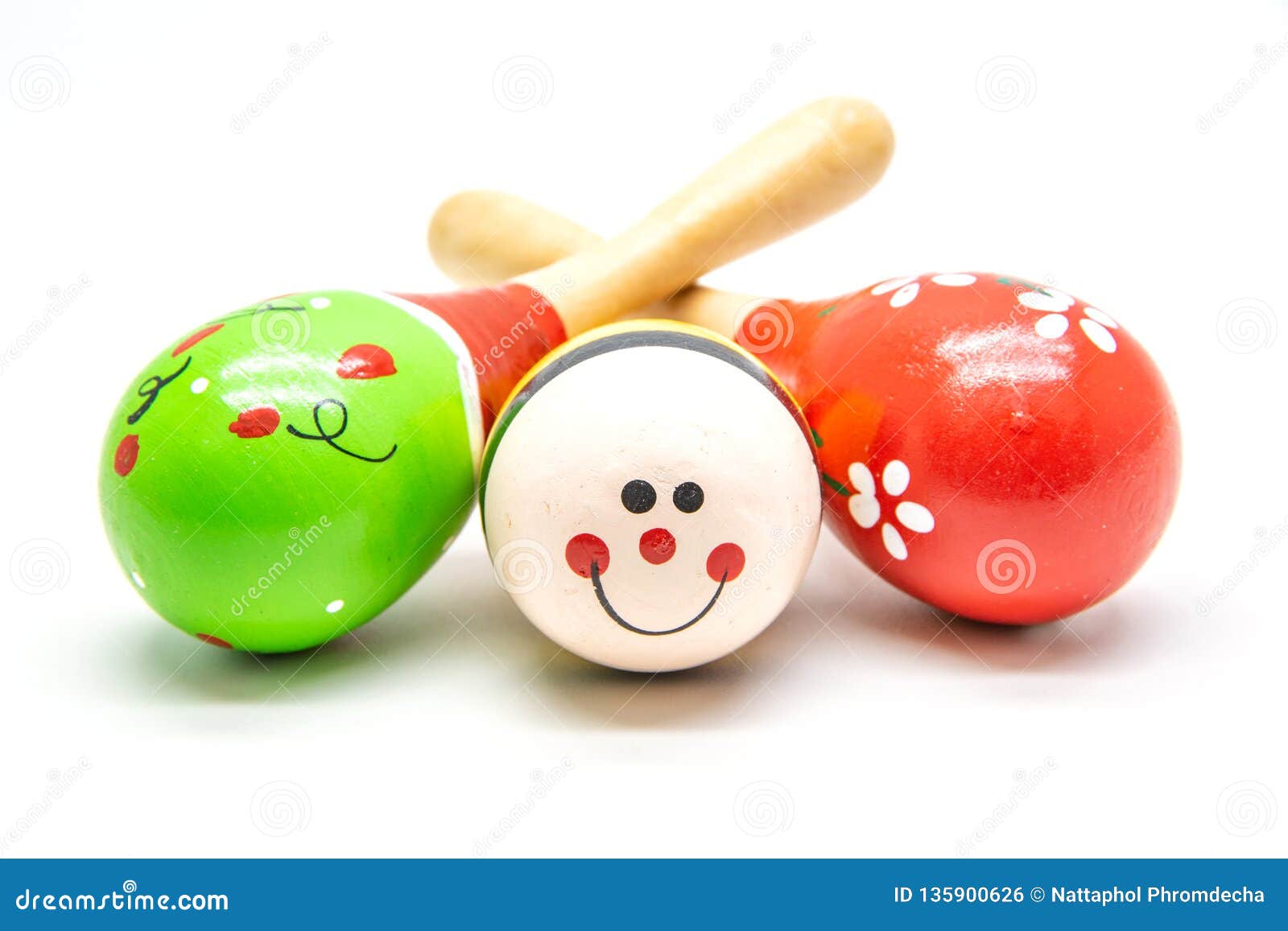 Colorful Maracas Isolate on White Background Stock Photo - Image of ...