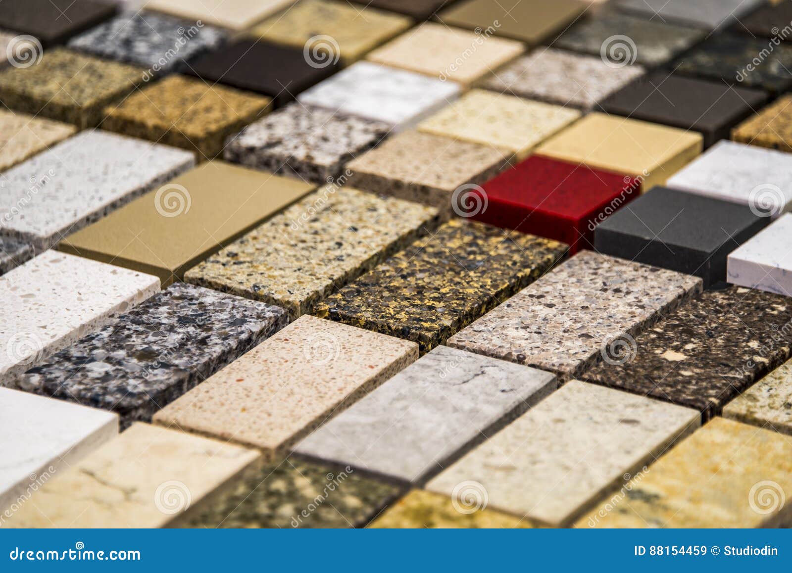 Colorful Marble and Granite Kitchen Worktops Stock Image - Image of ...