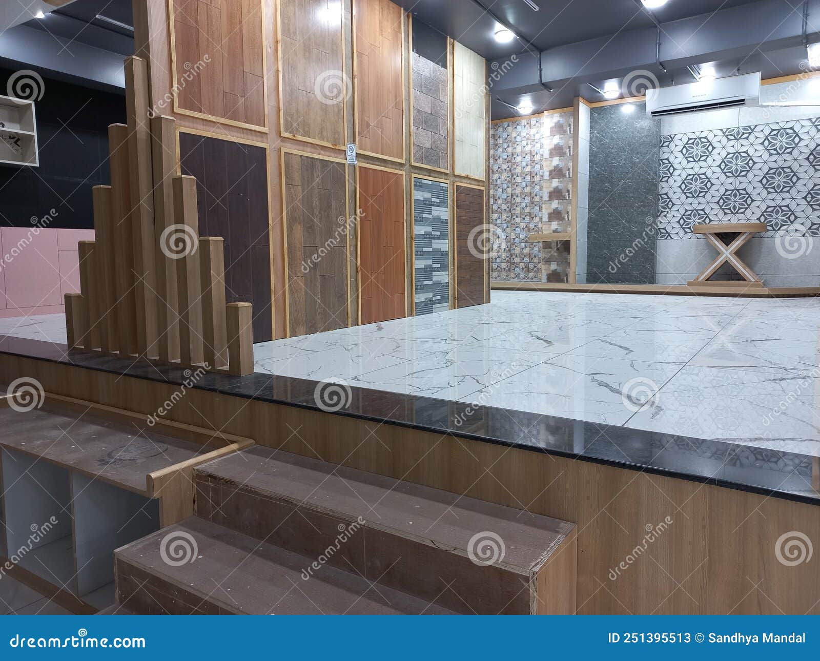 Colorful Marbles and Ceramic Tiles in a Building Under Construction ...