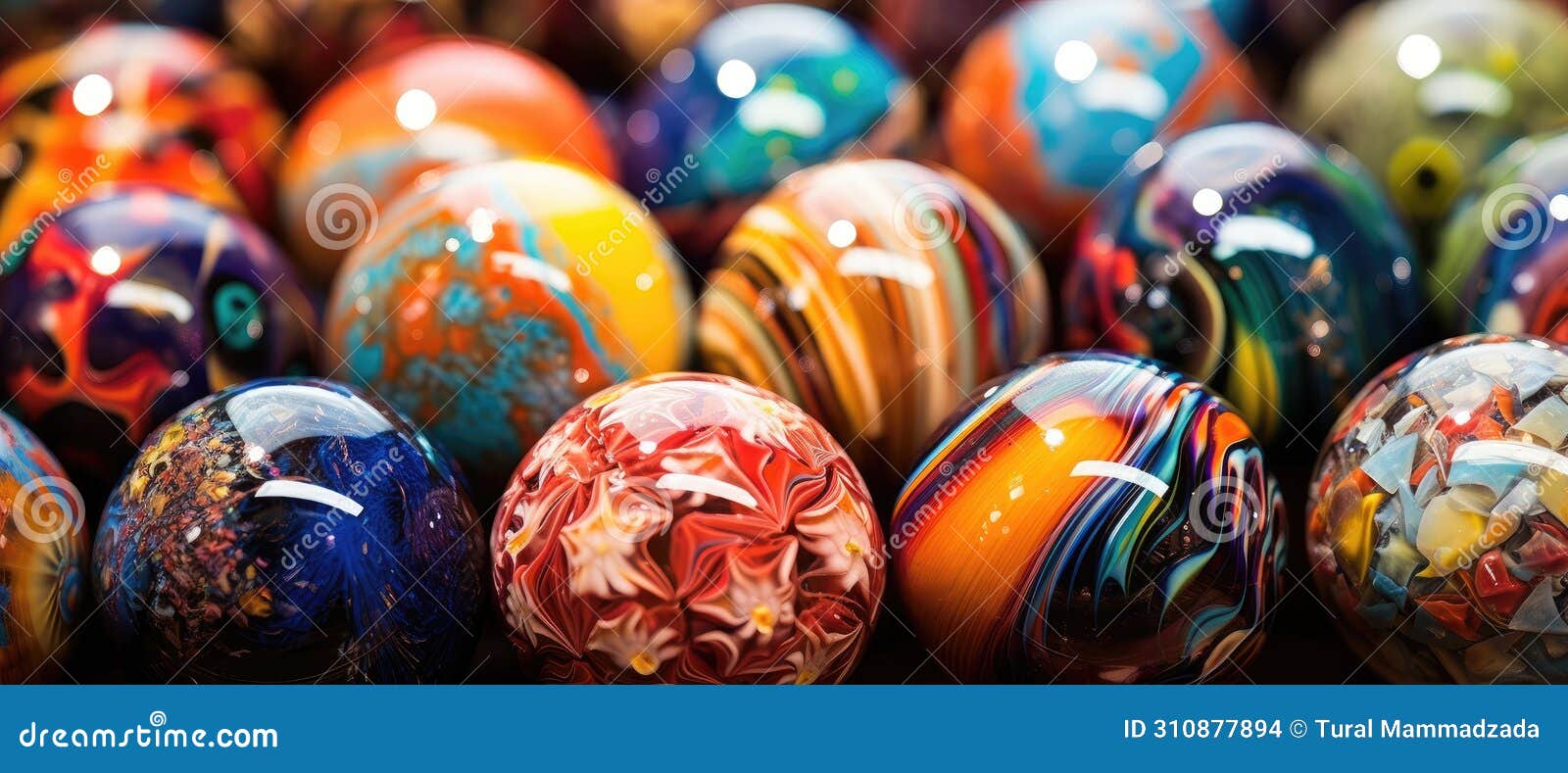 Colorful Marbles Stacked on Table, Creating a Vibrant Pattern Stock ...