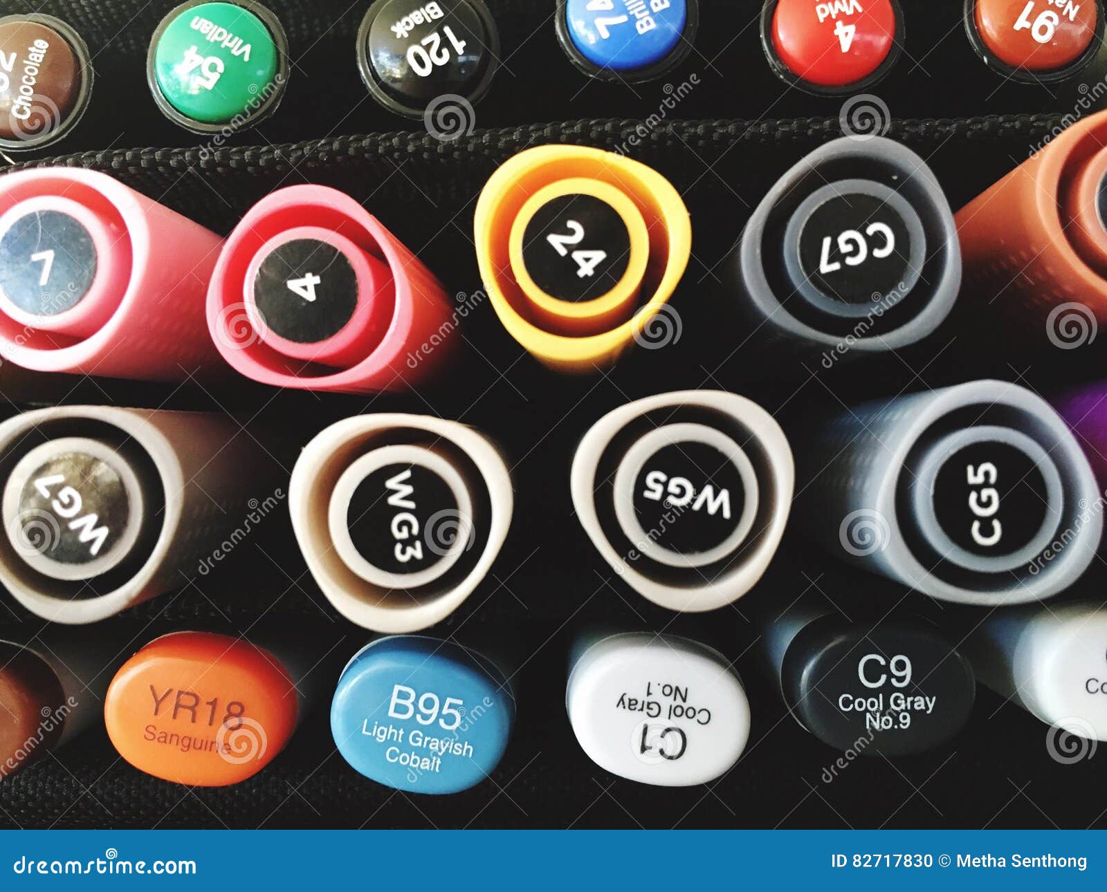 Colorful marker pen editorial image. Image of pattern - 82717830