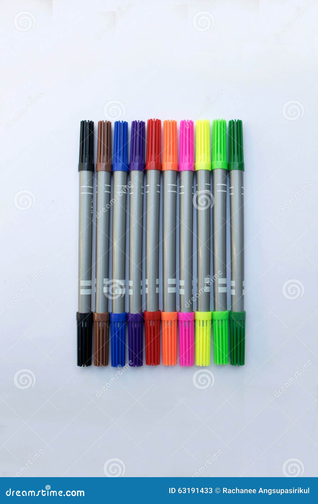 Colorful marker pens. stock image. Image of assorted - 63191433