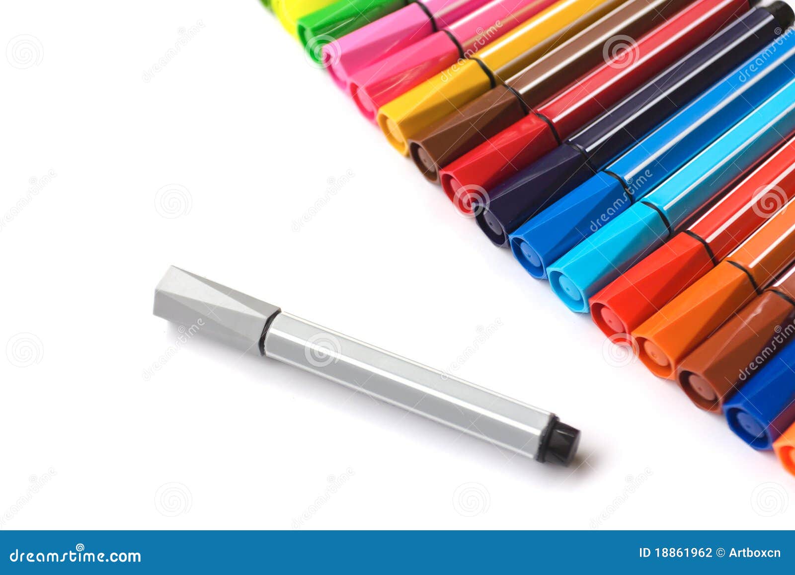Colorful markers stock photo. Image of craft, drawing - 18861962