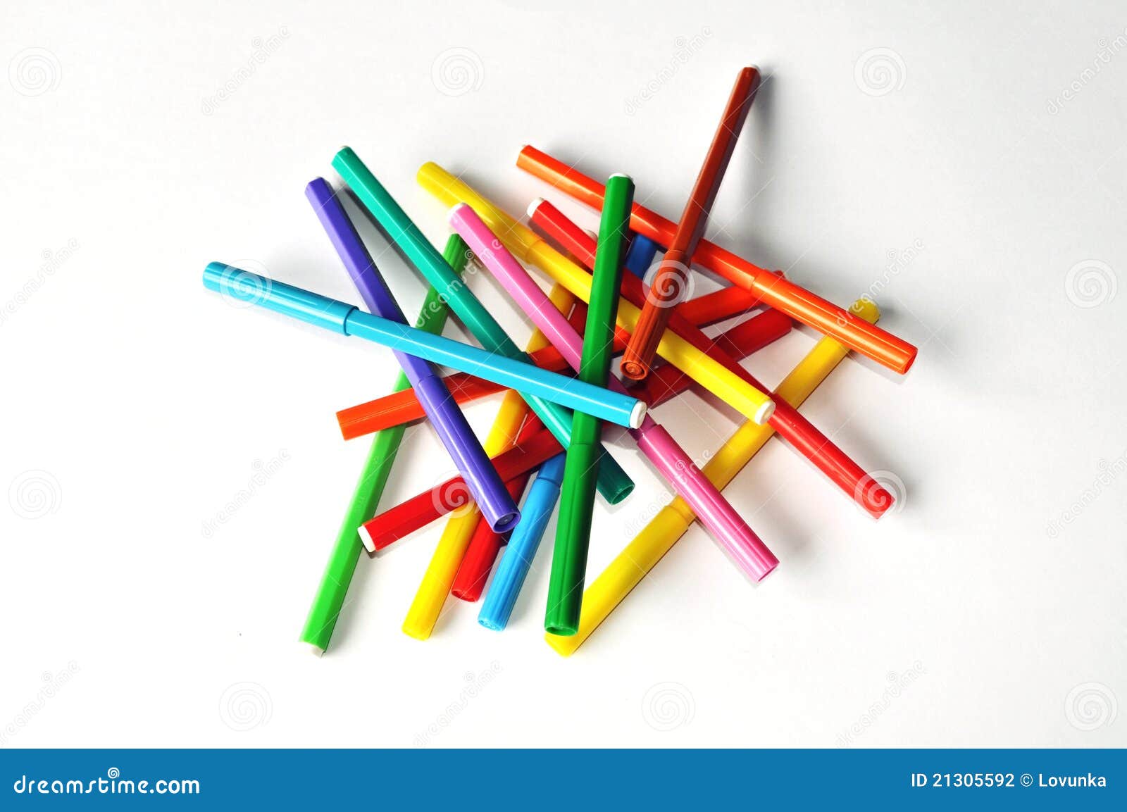 Colorful Markers In A Basket Stock Image | CartoonDealer.com #72407263