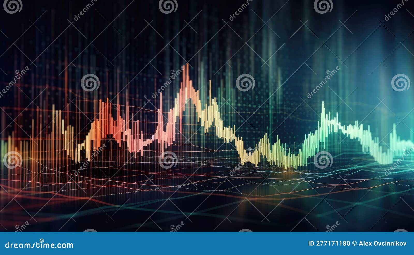 Colorful Market Chart Background for Presentations and Reports. Stock ...
