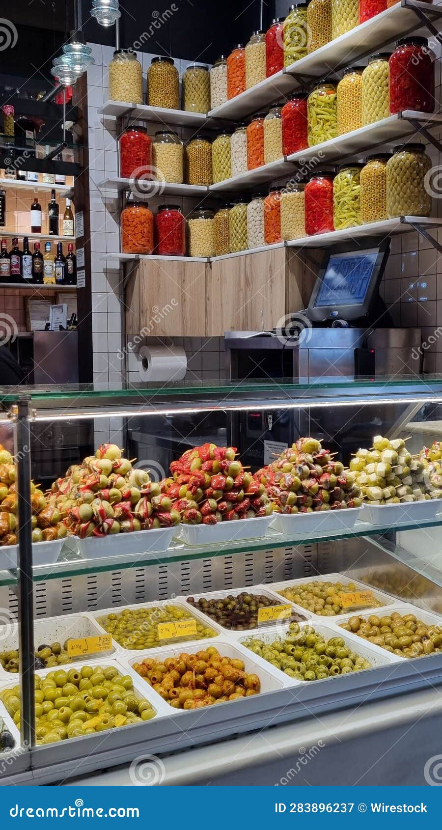 Colorful Market Stall with an Array of Fresh Olives Editorial ...