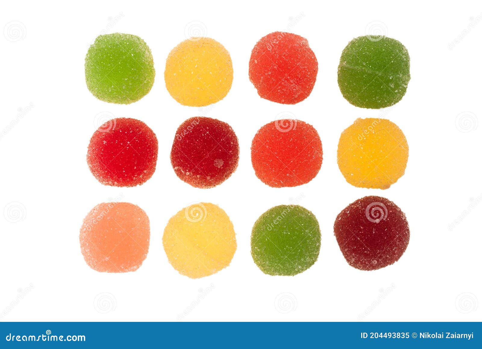 Colorful Marmalade Isolated on White Background Stock Image - Image of ...