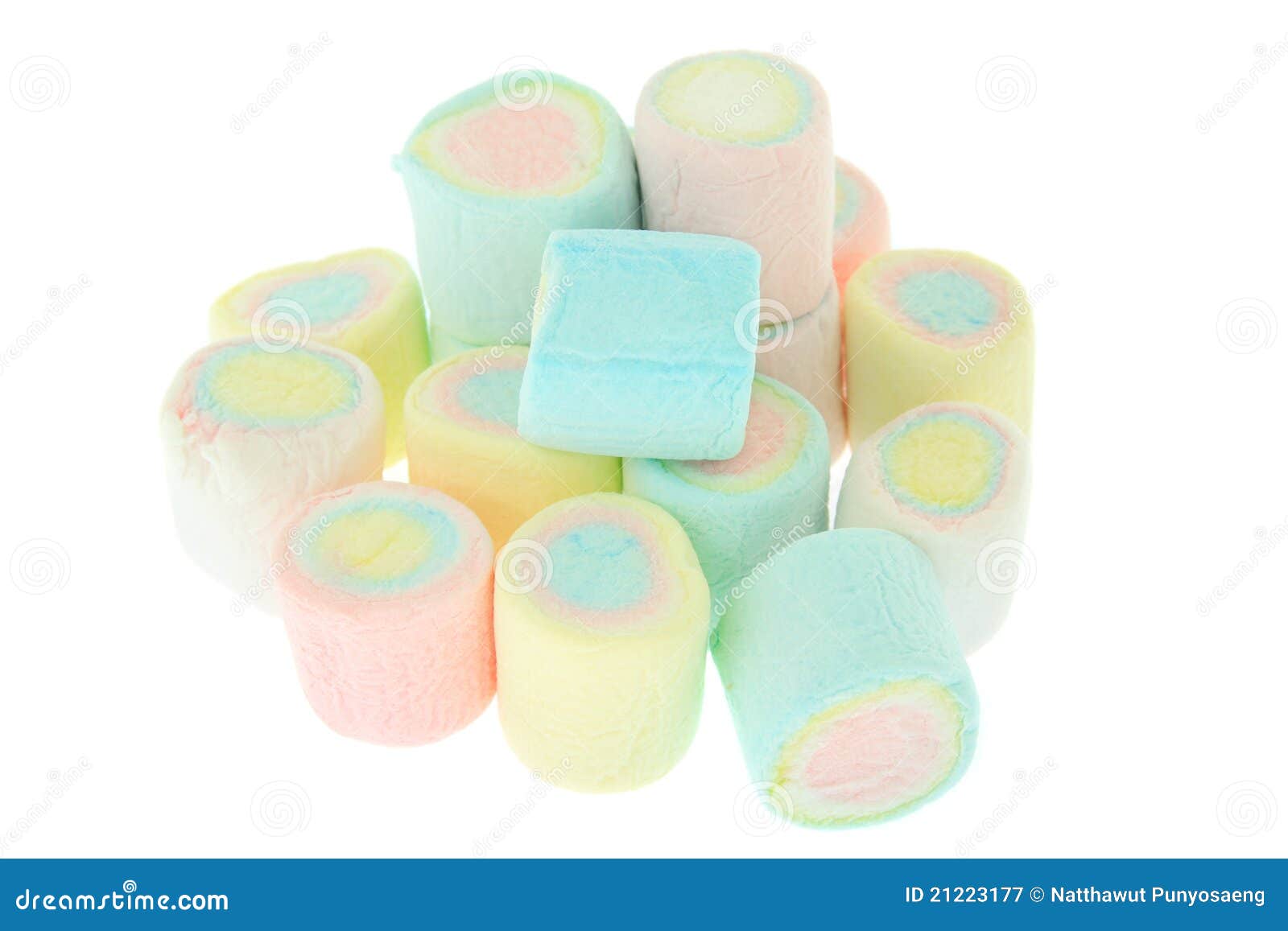 Colorful Marshmallow Isolated Stock Image - Image of snack, american ...