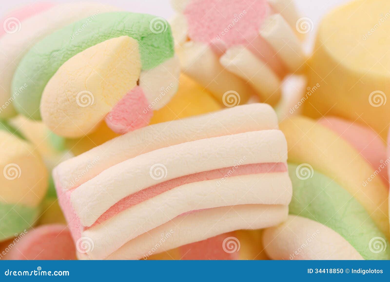 Colorful marshmallow stock photo. Image of sugar, colorful - 34418850