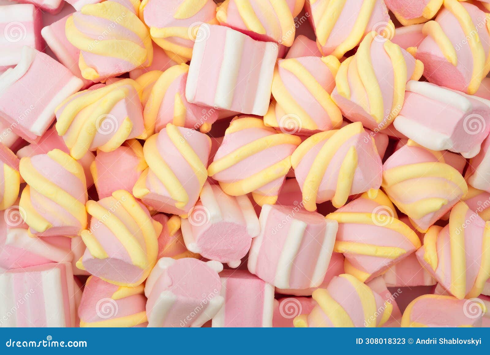 Colorful Marshmallows As a Background. Fluffy Marshmallow Texture Close ...