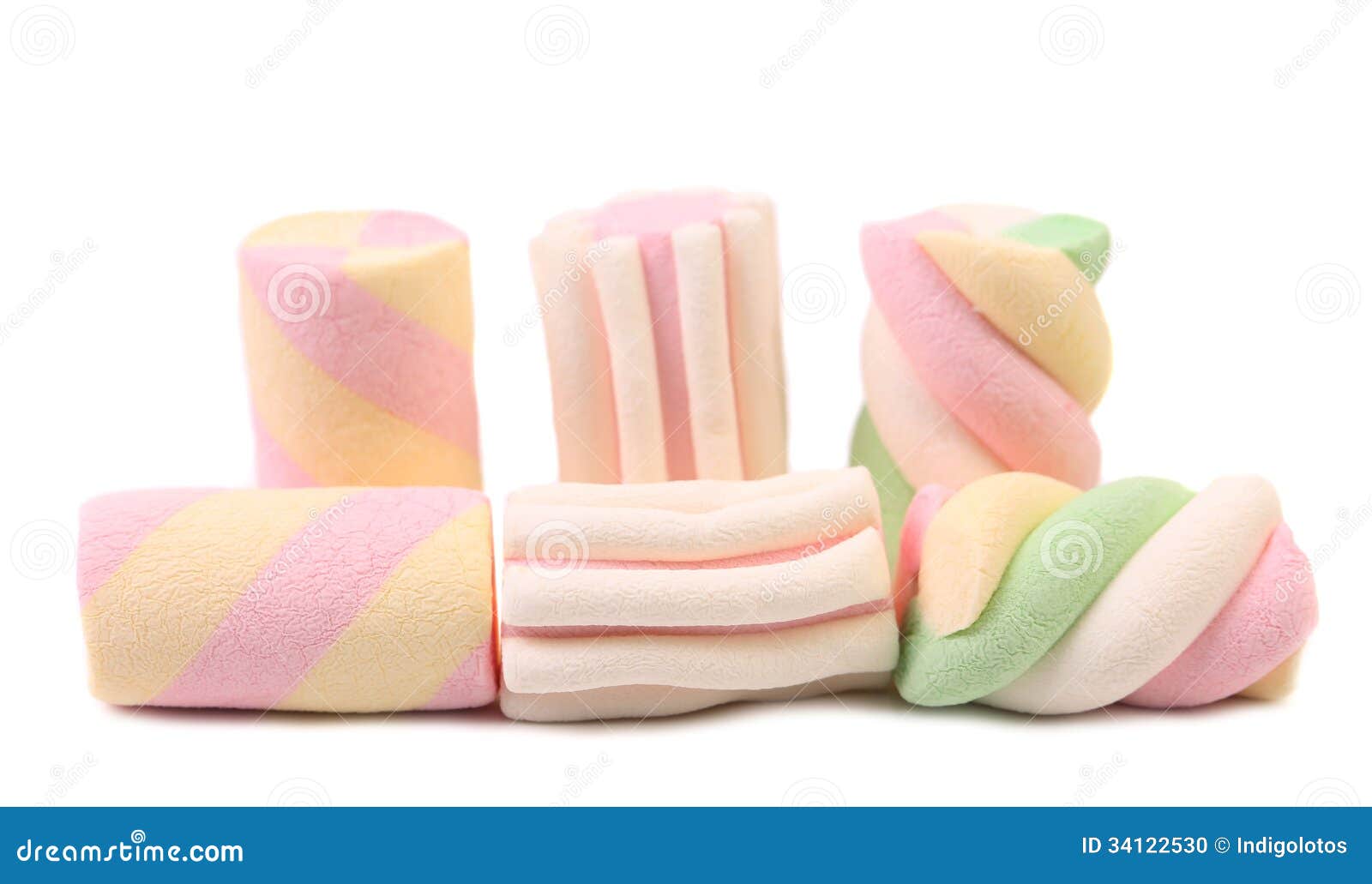 Colorful marshmallows. stock photo. Image of roast, soft - 34122530