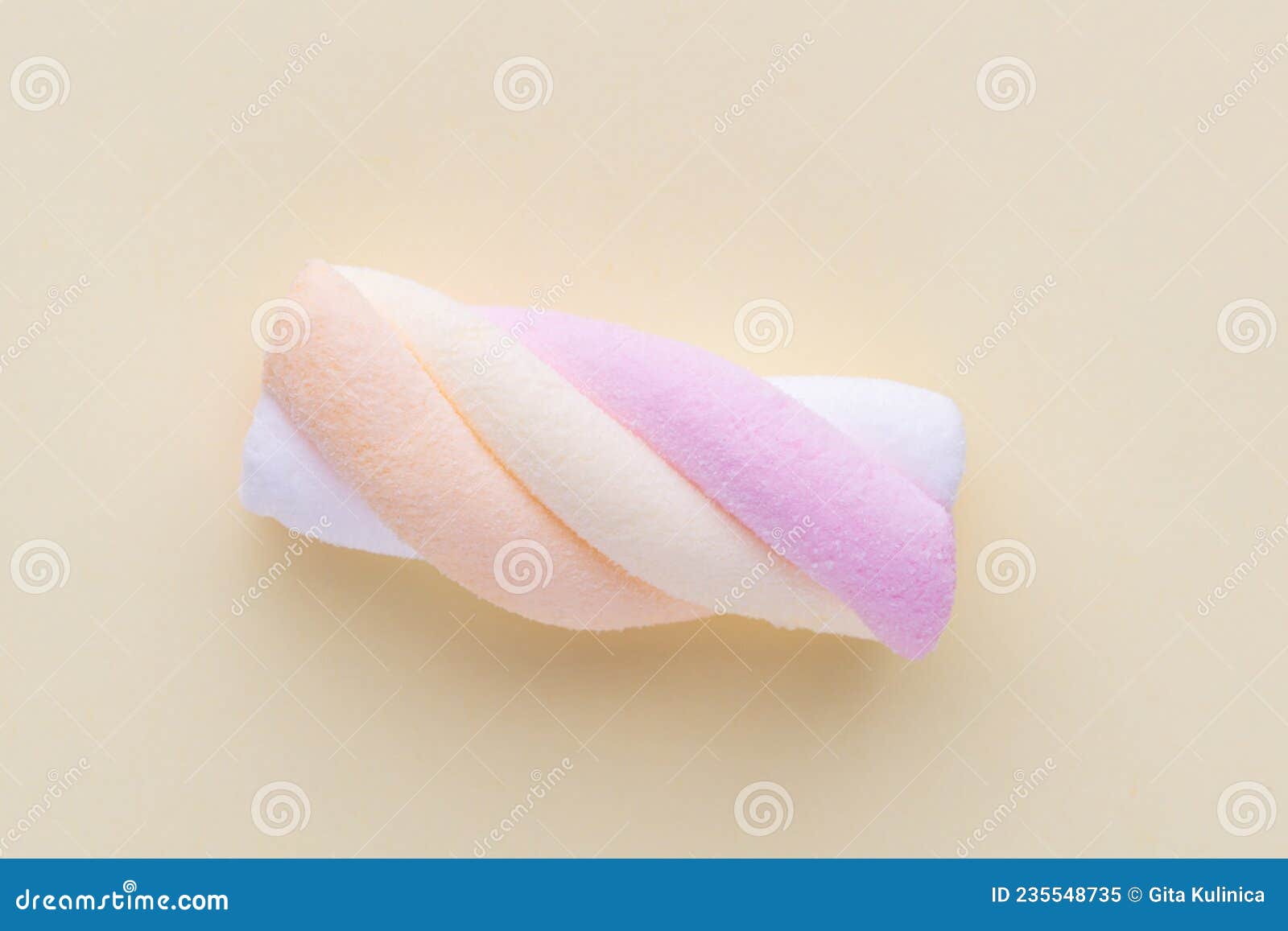 Colorful Marshmallows on Pastel Background. Stock Image - Image of ...