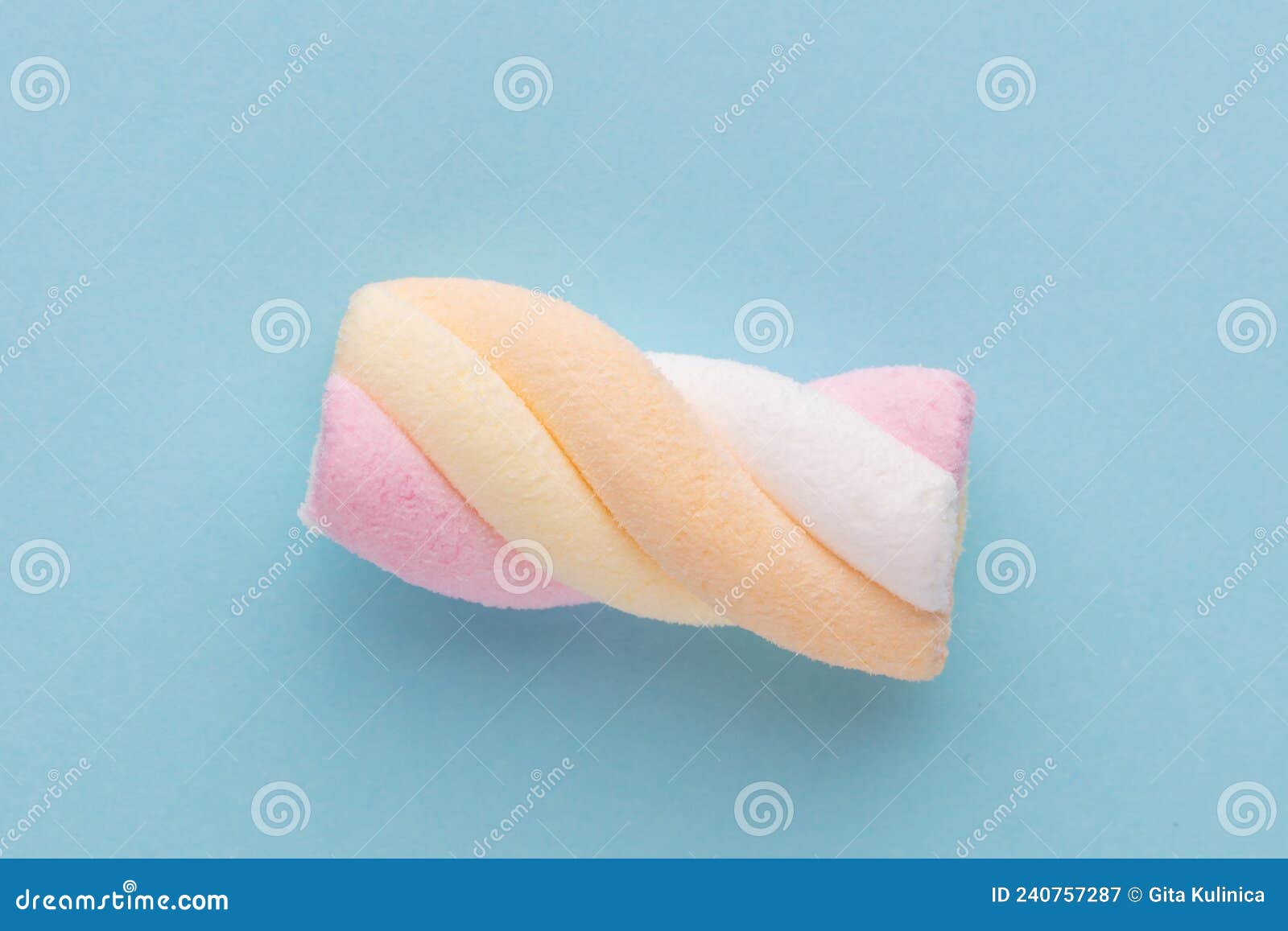 Colorful Marshmallows on Pastel Background Stock Image - Image of ...