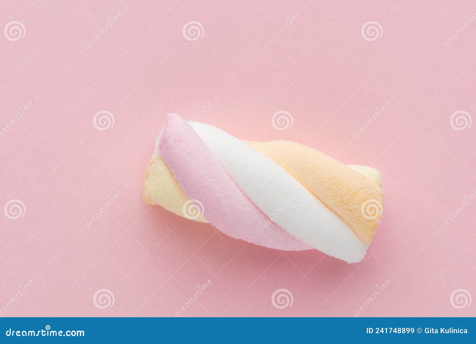 Colorful Marshmallows on Pastel Background Stock Image - Image of ...