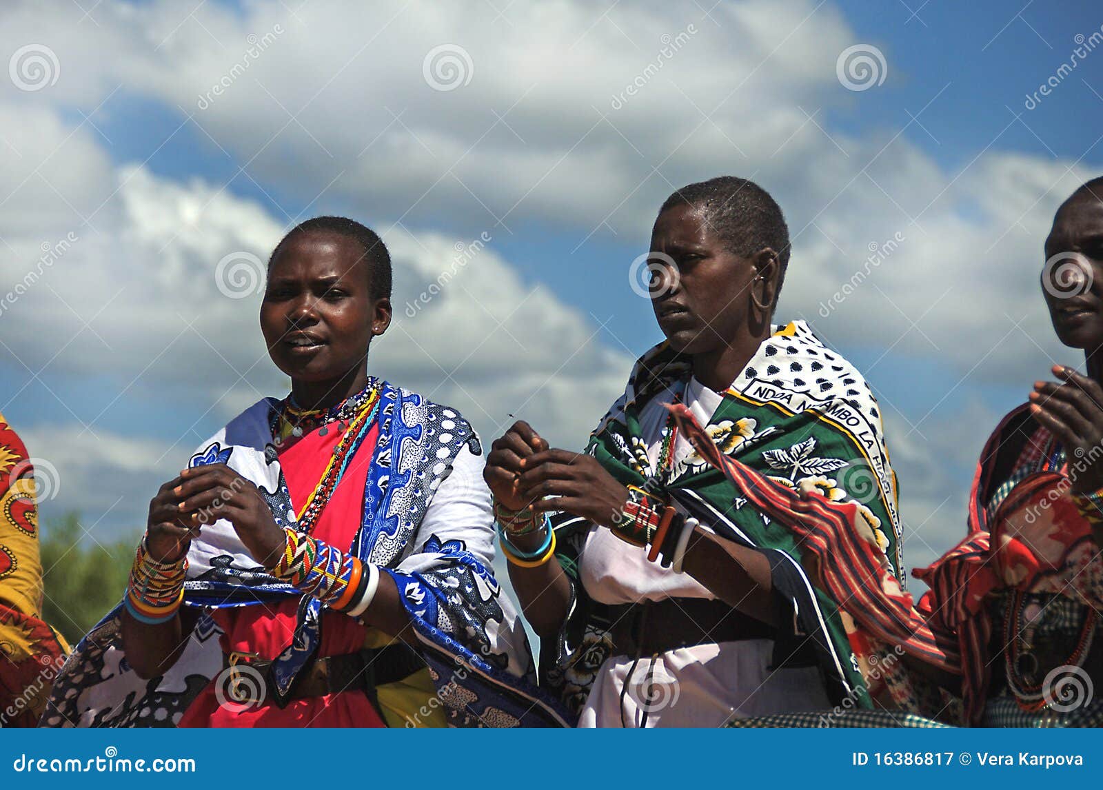 Colorful masai women editorial photography. Image of culture - 16386817