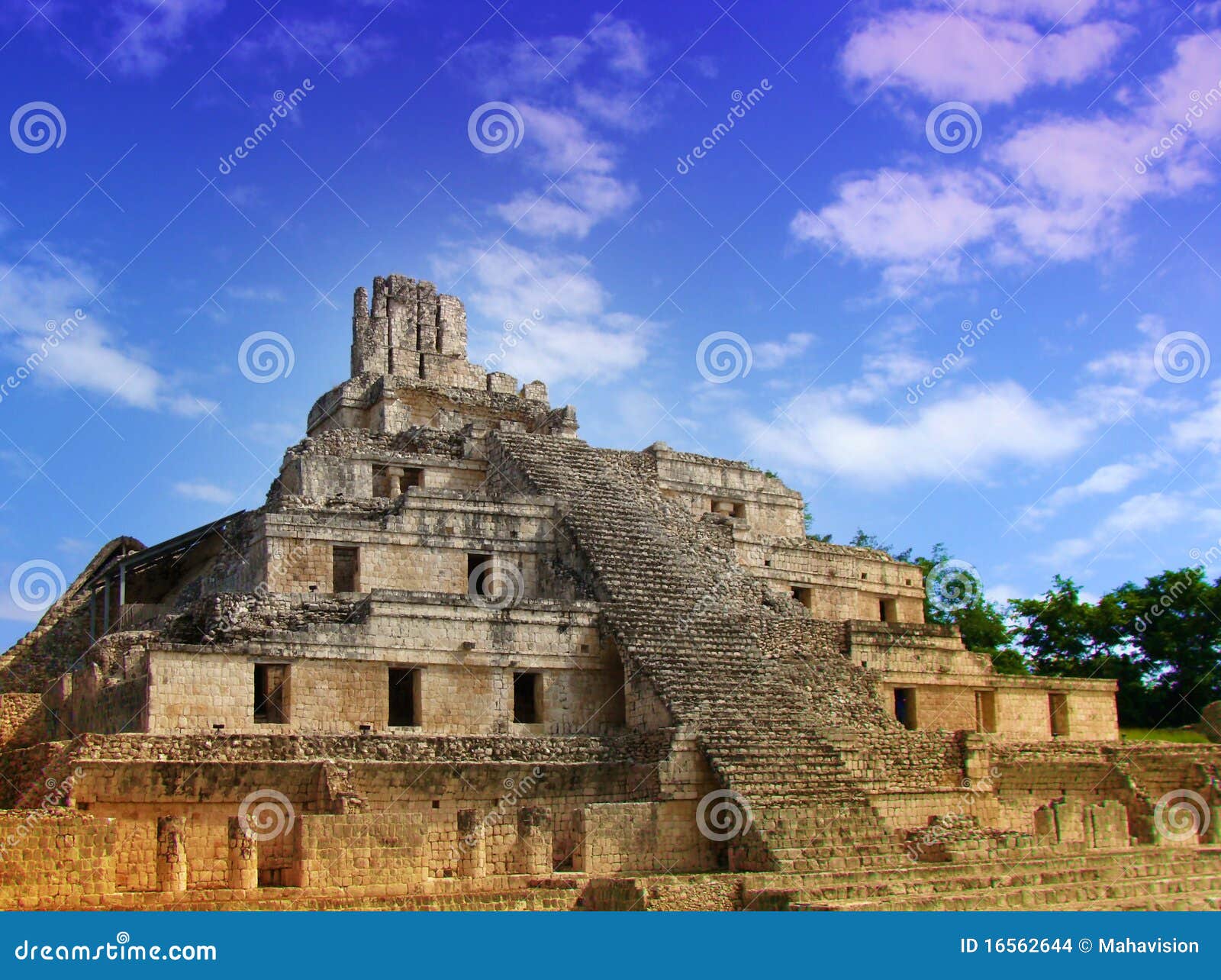 Pyramid Temple II In The Ancient Maya City Of Tikal In Guatemala ...