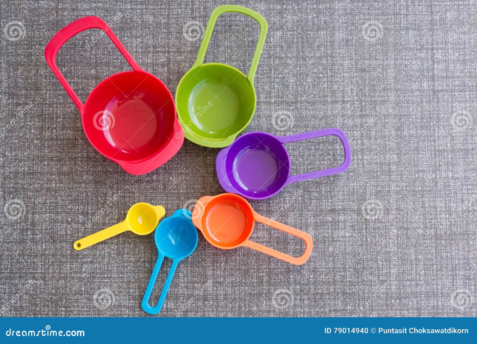 Colorful measuring cups stock photo. Image of colourful - 79014940