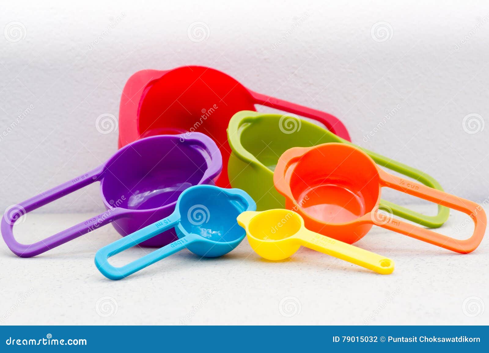 Colorful measuring cups stock photo. Image of cups, healthy - 79015032