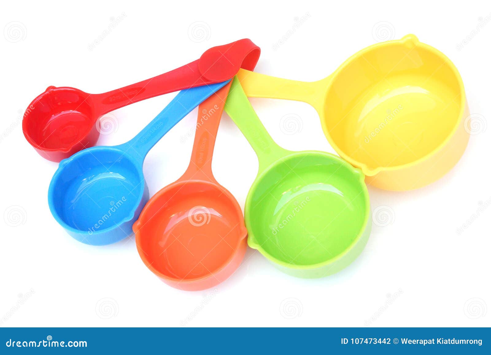 Colorful measuring spoon stock photo. Image of tool - 107473442