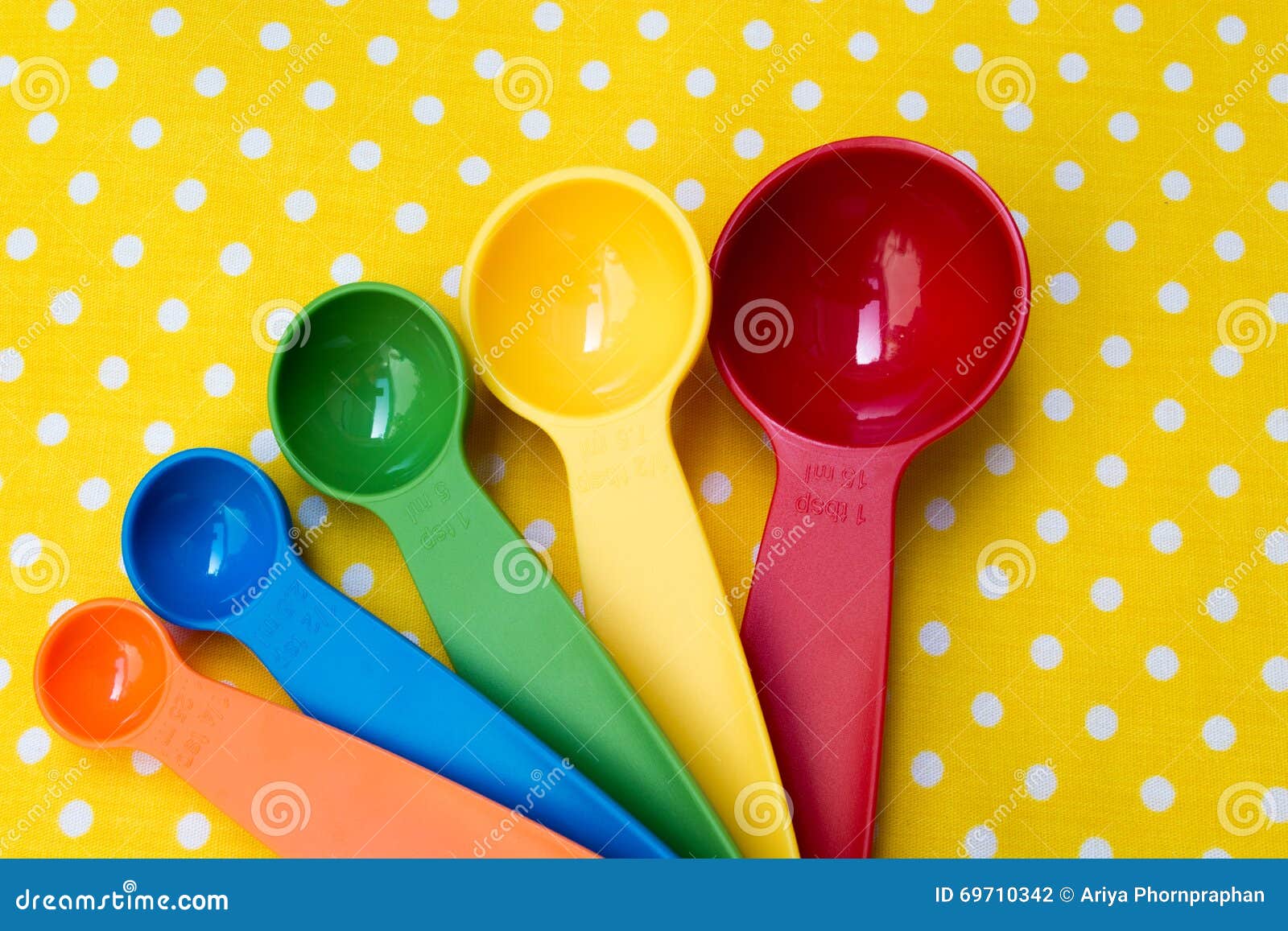 Colorful measuring spoon stock photo. Image of ingredient - 69710342